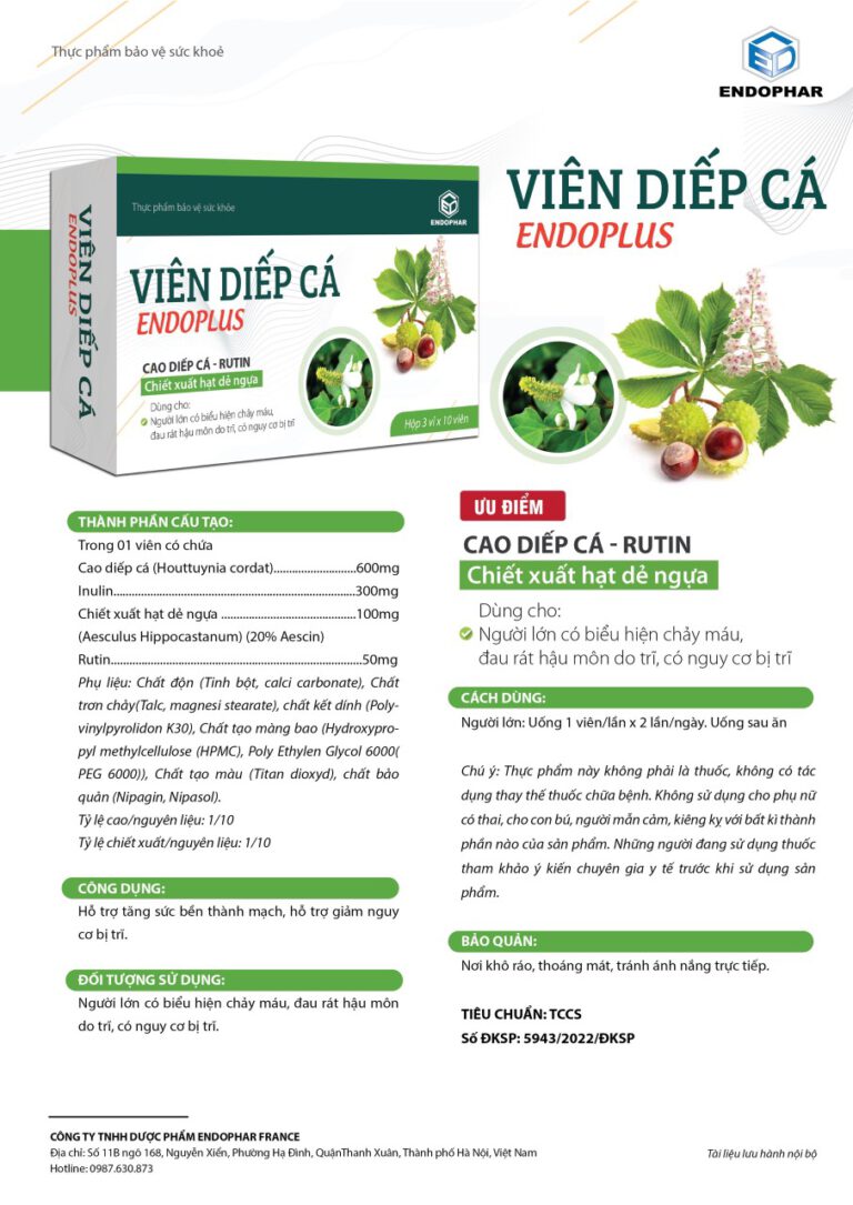 Viên Diếp Cá ENDOPLUS - ENDOPHAR
